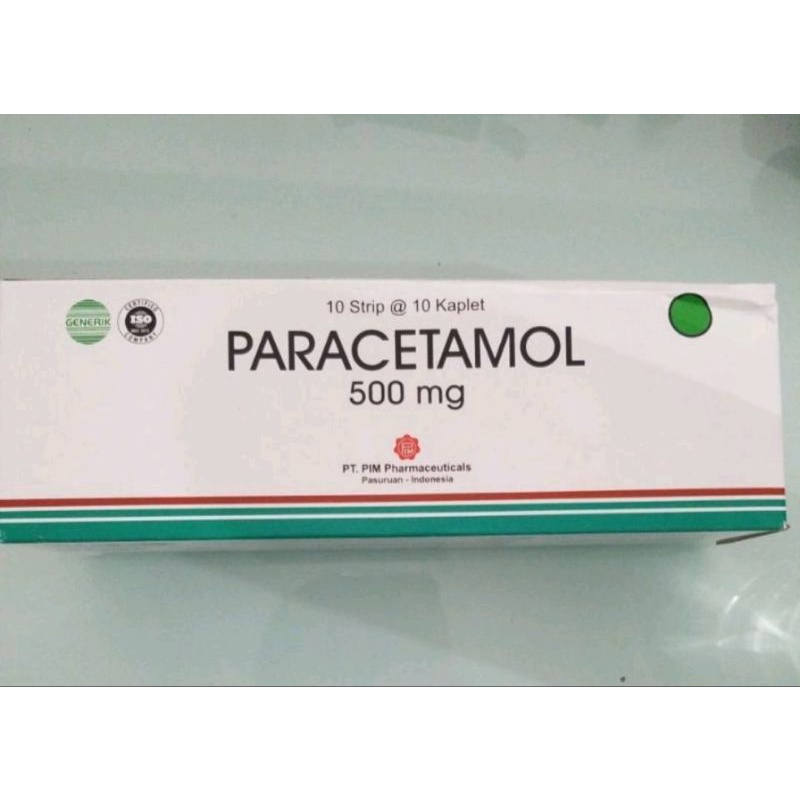 Jual Paracetamol Kaplet 500mg 1 BOX ISI 10 Strip atau 100 Tablet ...
