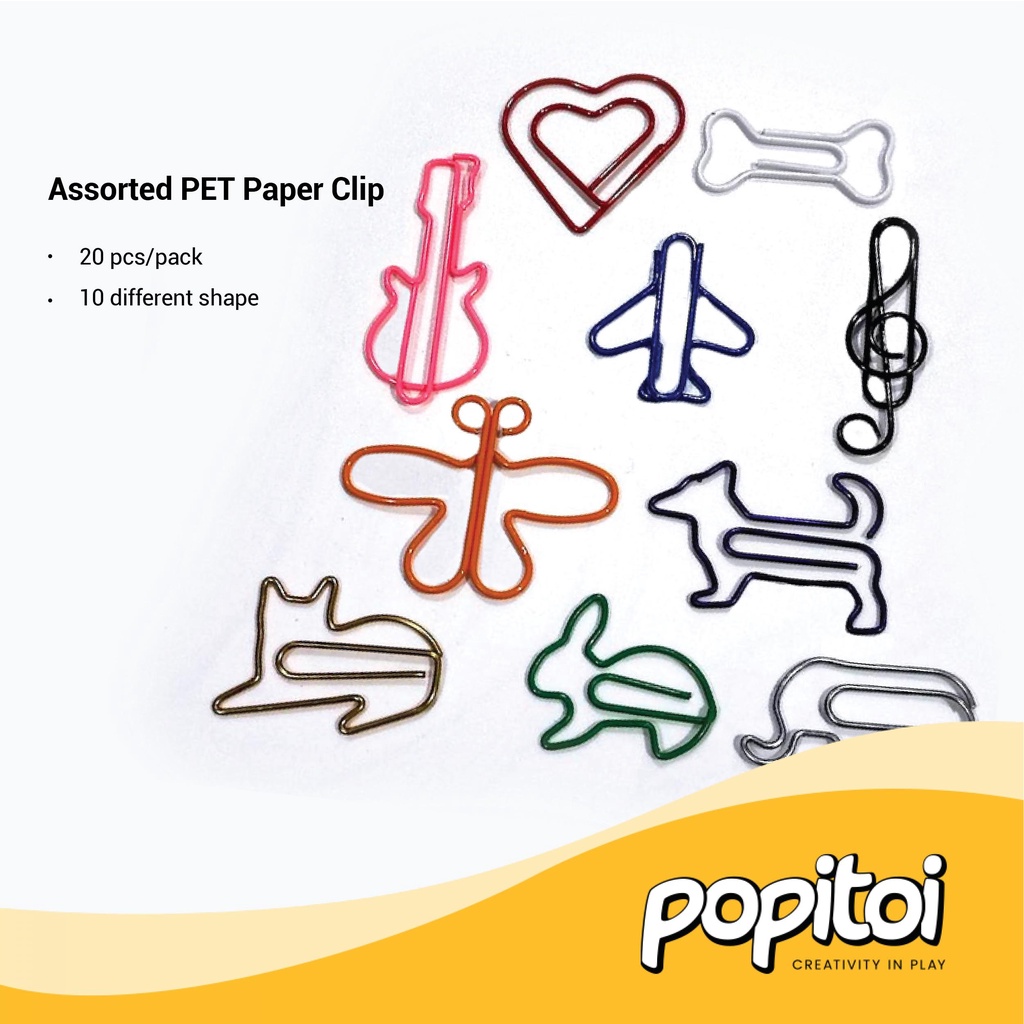 Jual Assorted PET Metal Paper Clip (20 pcs/pack) Klip Kertas Penjepit ...