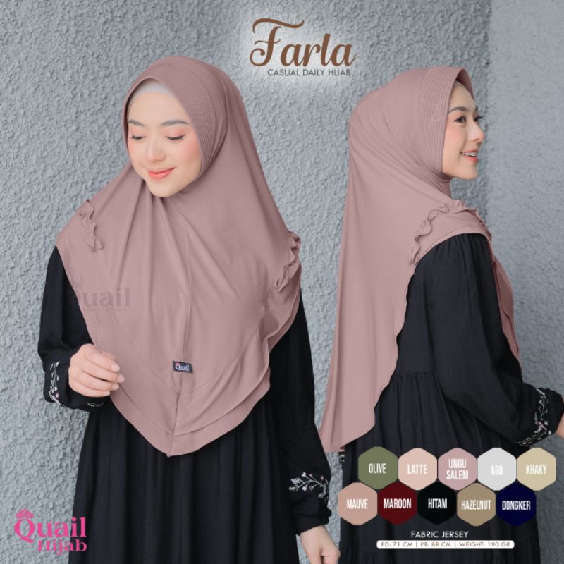 Jual Jilbab FARLA Quail Hijab Original Indtan Jersey Premium Terbaru ...