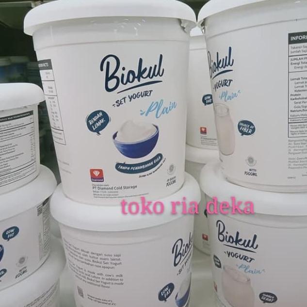 Jual biokul stirred plain minuman yougurt berbagai varian1000 ml ...