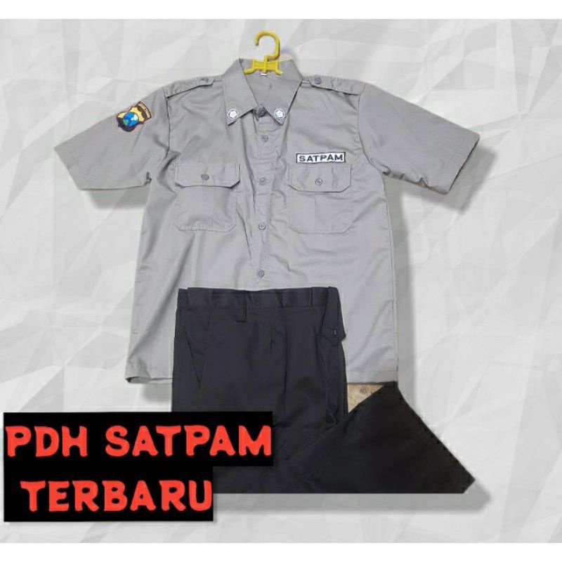Jual SERAGAM PDH SATPAM SECURITY UKURAN JUMBO BONUS NAMA | Shopee Indonesia