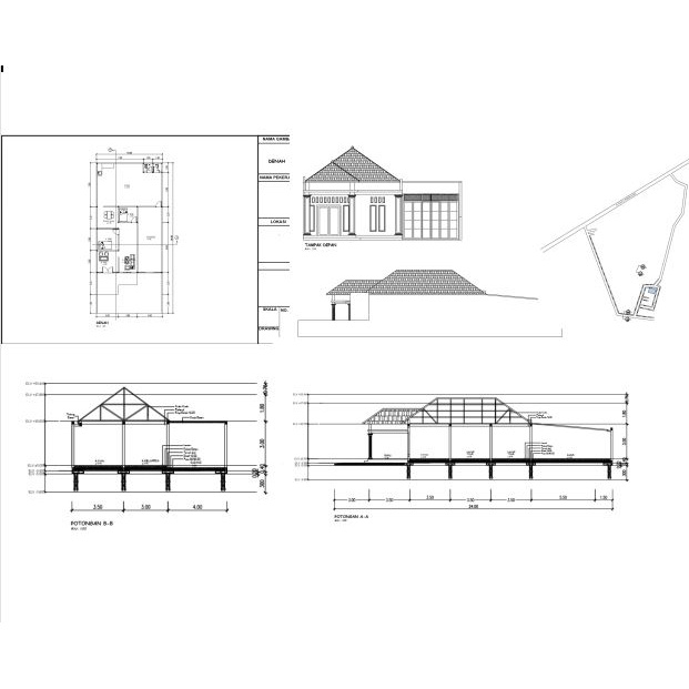 Jual Denah Gambar IMB Lengkap dan Persetujuan Bangunan Gedung PBG ...