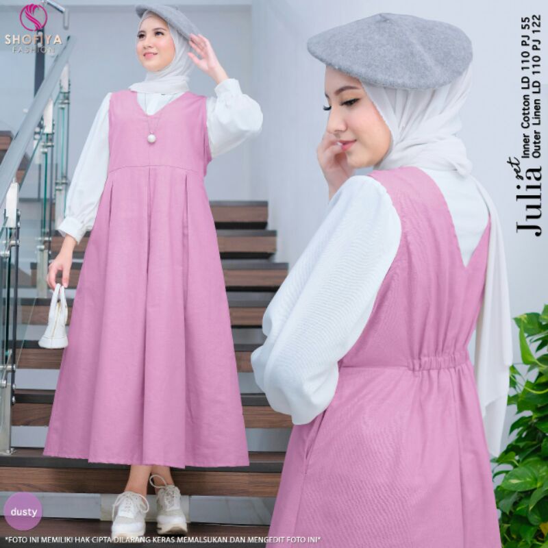 Jual Julia Set Iner Outer Overol Manis Cantik Banget Ld 110 Bahan Cotton Asli Nyqman Di Pake