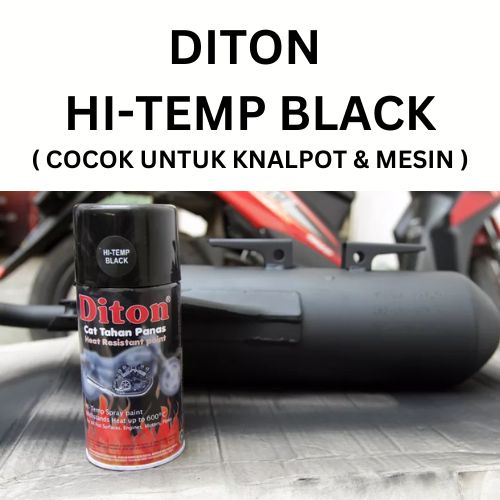Jual Cat Semprot DITON HI TEMP BLACK KNALPOT 300ML / BLACK DOFF HIGH TEMP | Shopee Indonesia