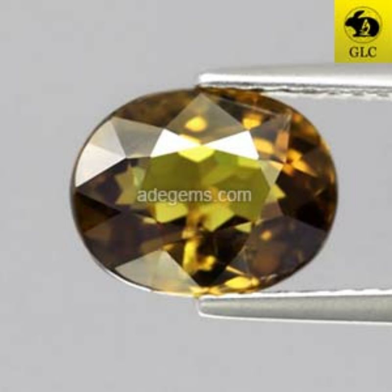 Jual GR-065 Batu Permata Garnet Andradite Kuning Cokelat Oval ...