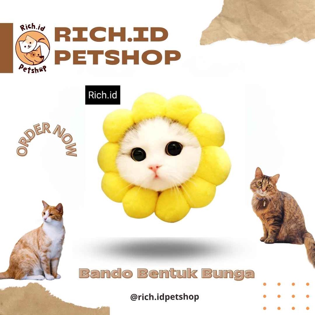 Jual Topi Kucing/Wig Kucing bentuk Bunga Matahari | Shopee Indonesia