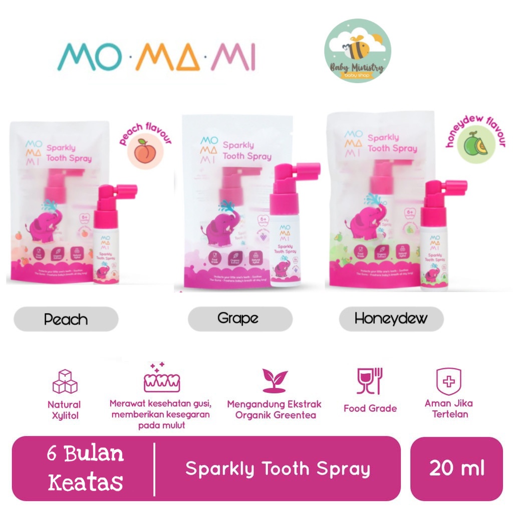 Jual MOMAMI TOOTHSPRAY 20ML / odol / sikat gigi (PERAWATAN MULUT BAYI ...
