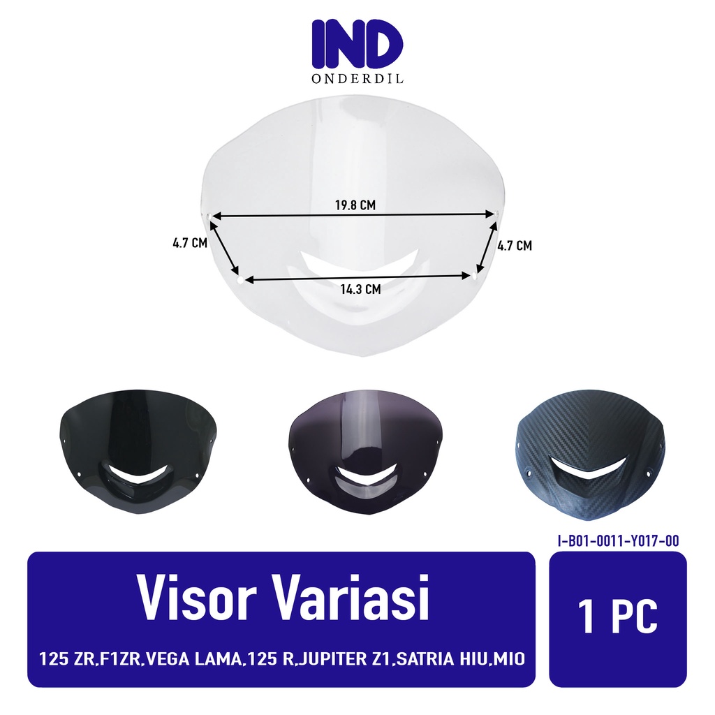 Jual Visor-Windshield-Winsil-Winshild-Wind Shield-Sil-Shild 125ZR-125Z ...