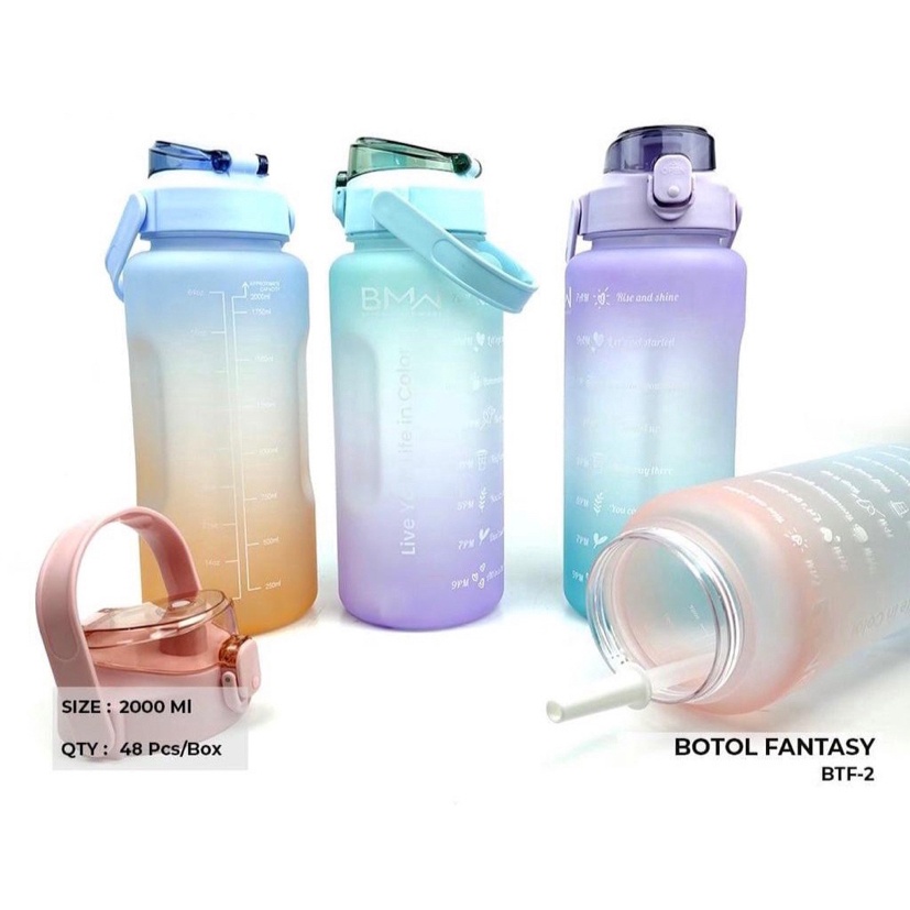 Jual Botol Minum Gradasi Rainbow Botol Pelangi Botol Motivasi Botol ...