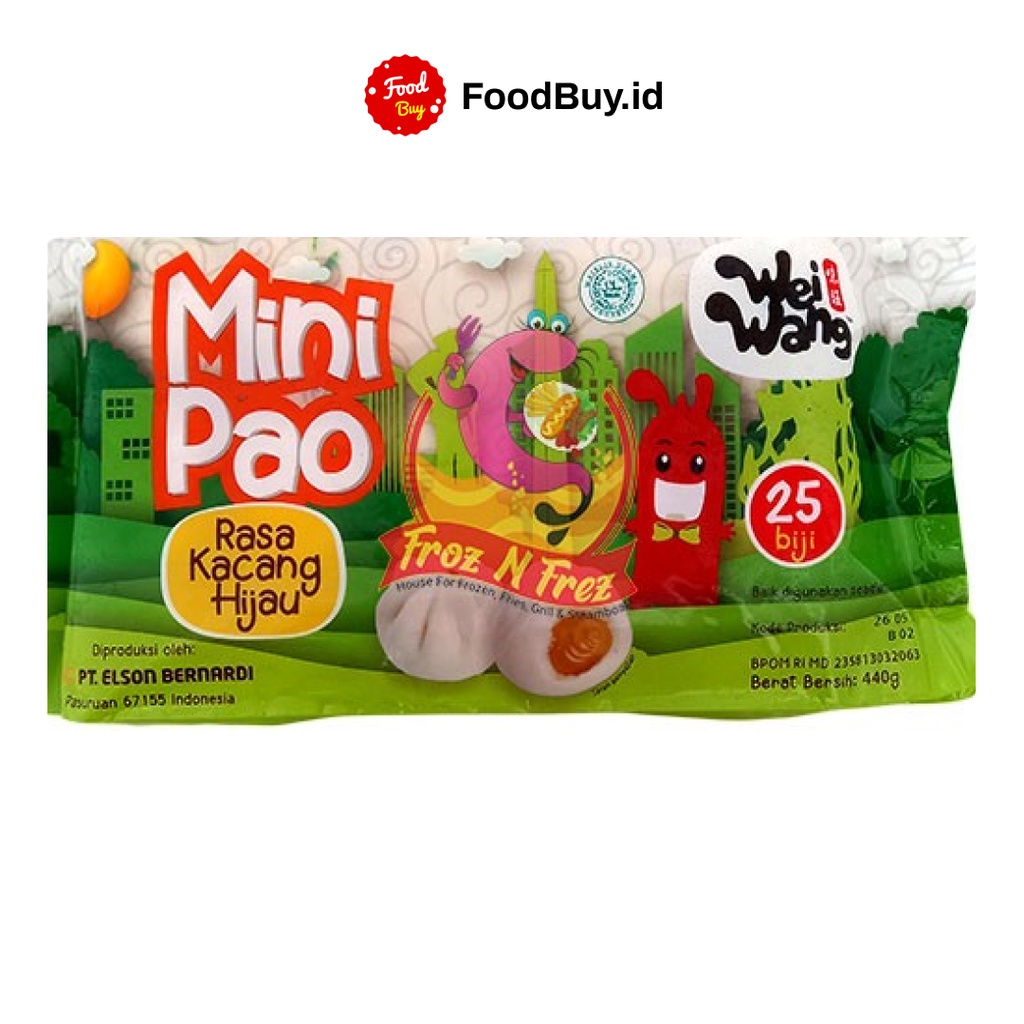 Jual Wei Wang Mini Pao isi Kacang Hijau 440 gr (25 biji) | Shopee Indonesia