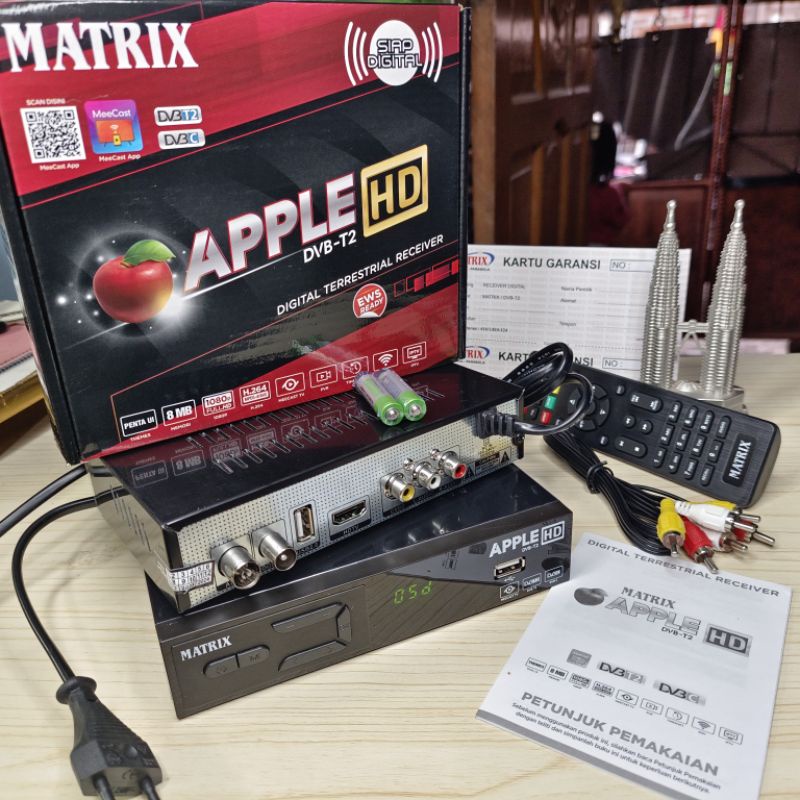 Jual STB / Set Top Box Matrix Apple DVB T2 Full HD Modern TV Digital | Shopee Indonesia