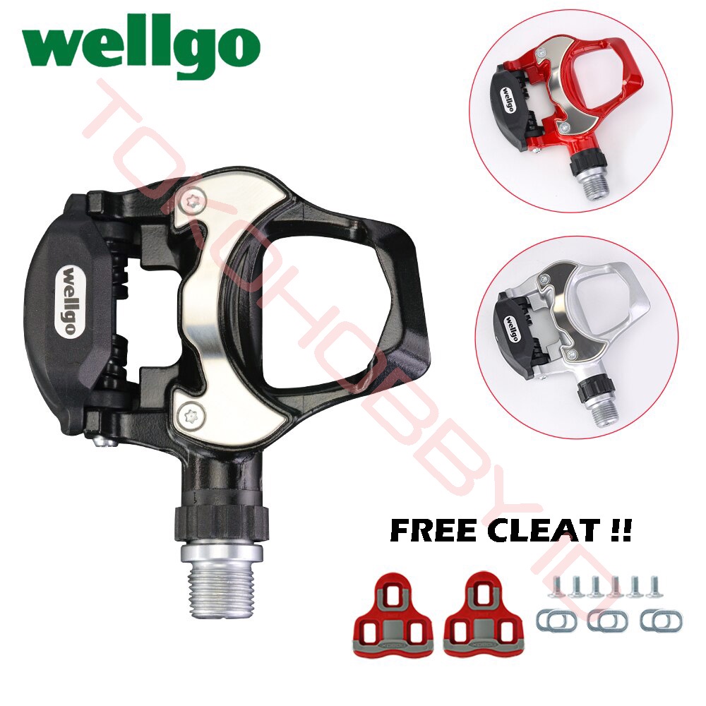Jual WELLGO R301 Pedal Cleat Tapal Roadbike Alloy CNC Dual Bearing Road ...