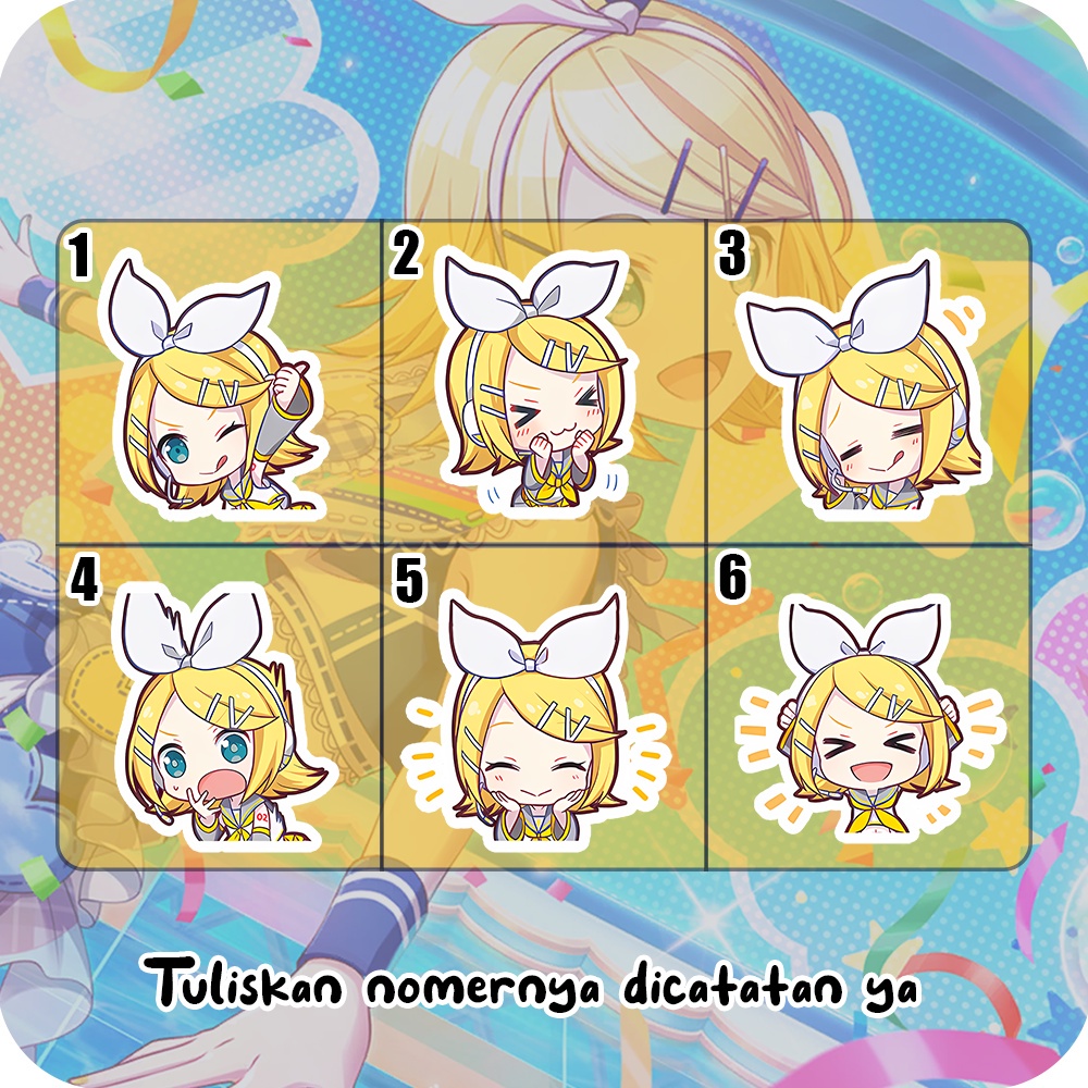 Jual Stiker Glossy Rin Kagamine Project Sekai, Stiker Anime Game ...