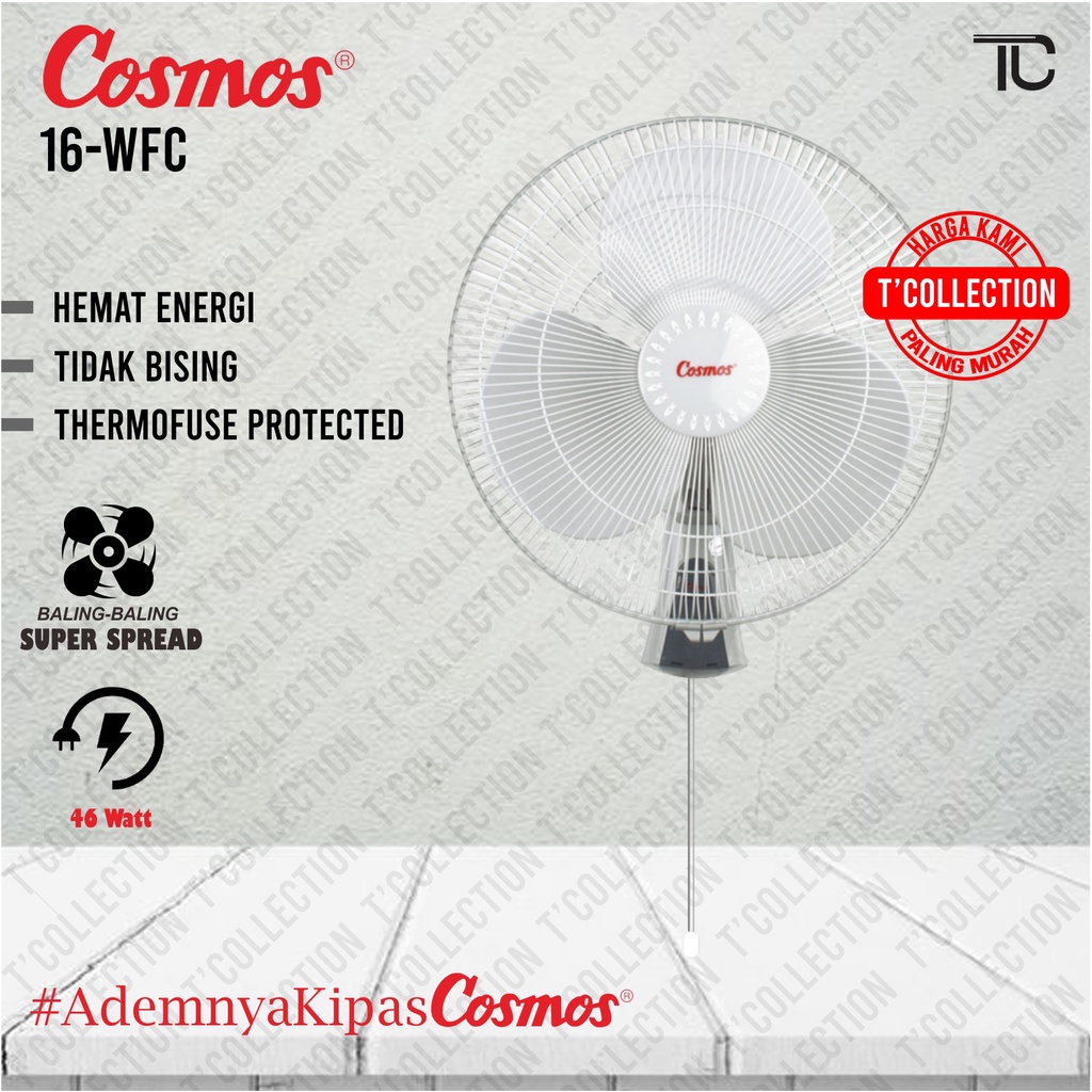 Jual COSMOS WALL FAN / KIPAS ANGIN 16 WFC / 16-WFC (16 INCH) | Shopee ...