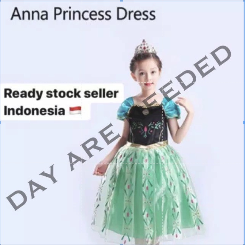 Jual Baju kostum dress princess anna dress hadiah ulang tahun anak ...