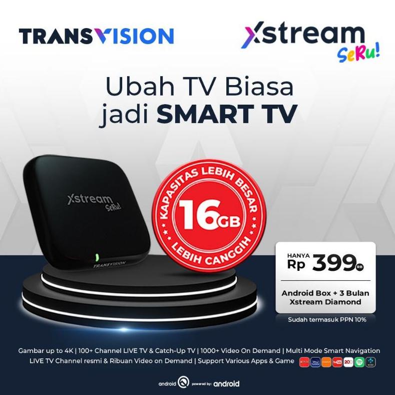 Jual EXCLUSIVE!Transvision Xstream Seru! Android Set Top Box Canggih ...
