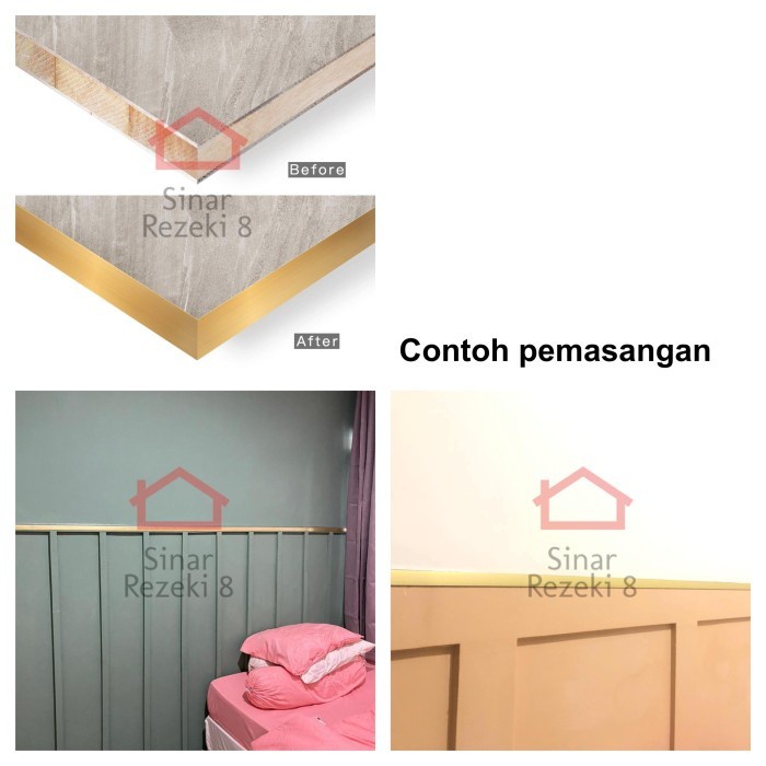 Jual Edging HPL Baleno XYZ 17 GOLD MIRROR / Emas Kilap List Pinggiran ...