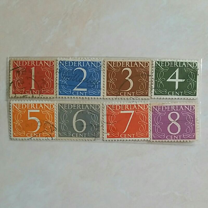 Jual Perangko Belanda / Nederland Tahun 1964 - 1975 Seri Numeral Set ...