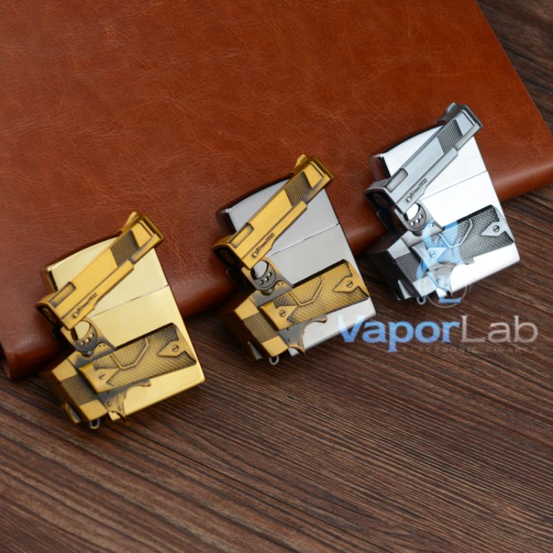 Jual korek api denting bara las jet torch lighter ukiran pistol unik ...