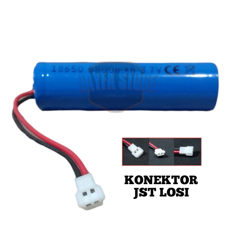 Jual Baterai RC Remot Control 18650 6800mAh 3.7V Konektor JST LOSI ...
