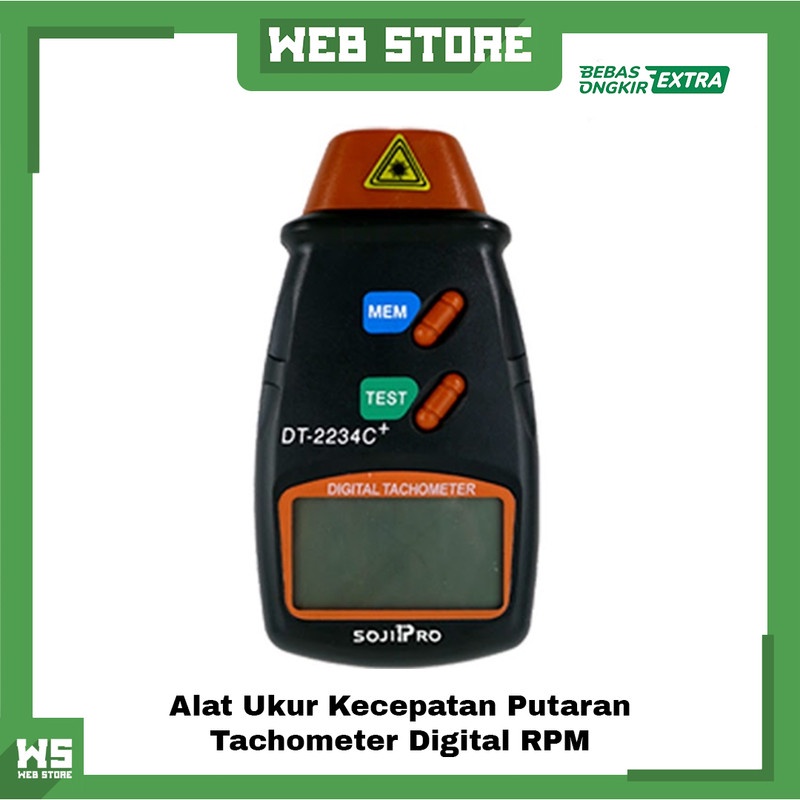 Jual Alat Pengukur Kecepatan Putaran LCD Digital RPM Tachometer Sojipro ...