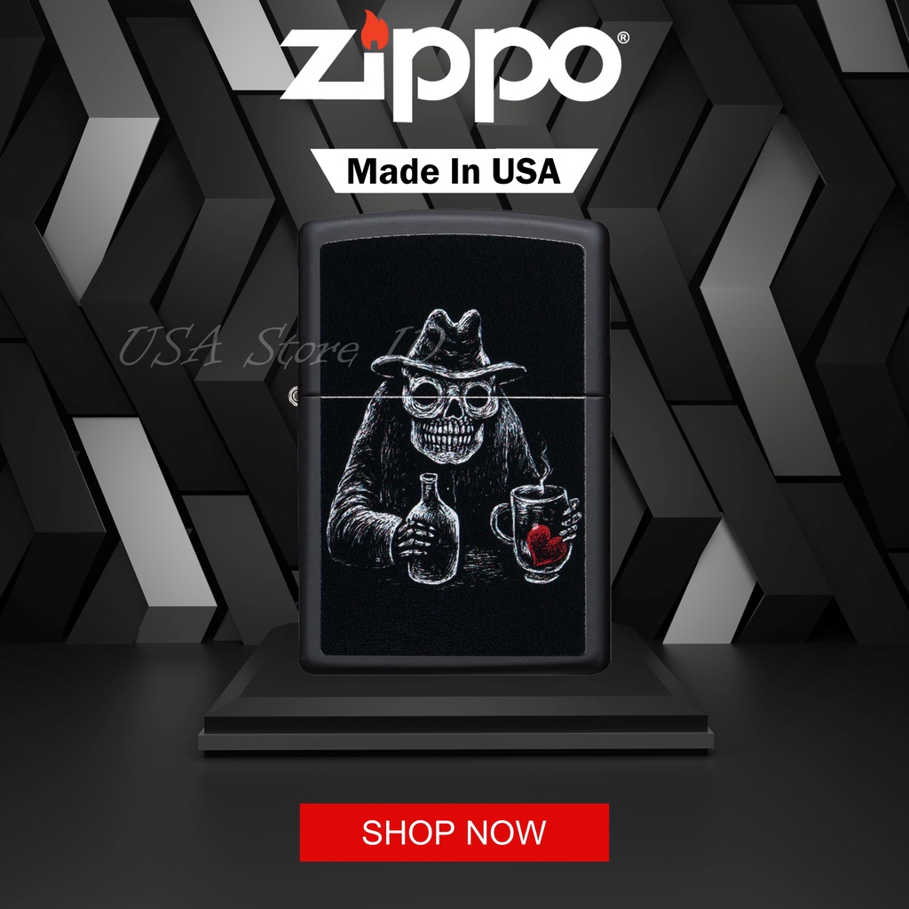 Jual Korek Zippo Bar Skull Design 49254 Garansi Resmi Original Made In USA | Shopee Indonesia