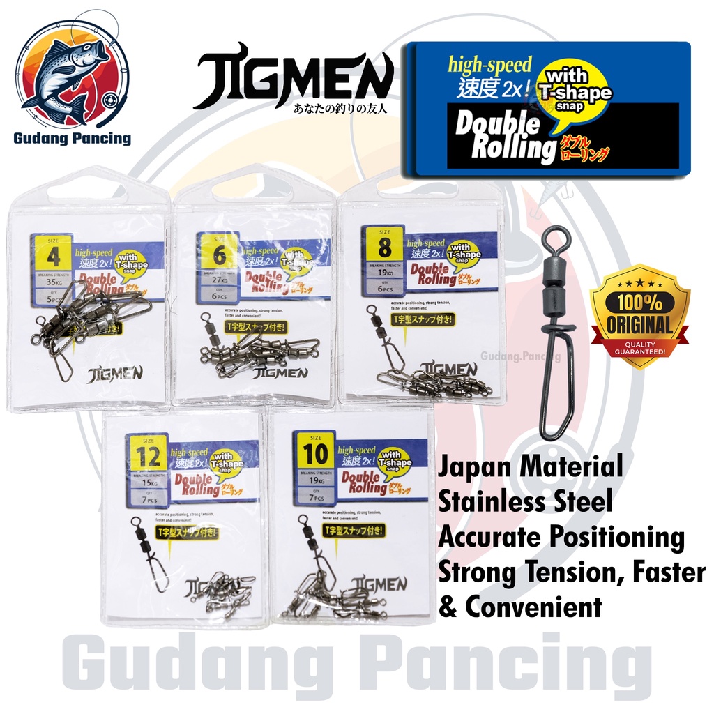 Jual JIGMEN Kili Kili Peniti Pancing Double Rolling With T-Shape untuk ...