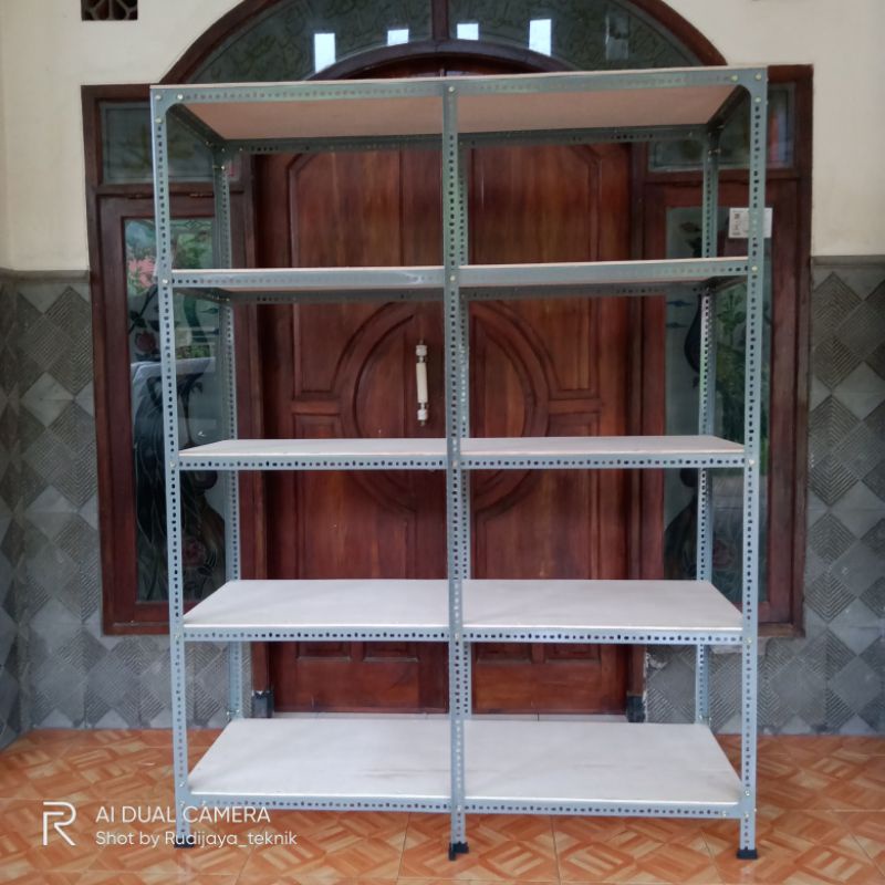 Jual Rak siku lubang (190x150x53) 5 sap kaki 6 | Shopee Indonesia