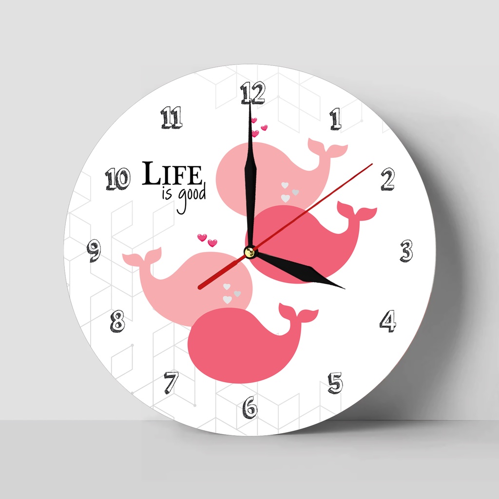 Jual Jam Dinding Karakter Kartun Paus Pink | Shopee Indonesia
