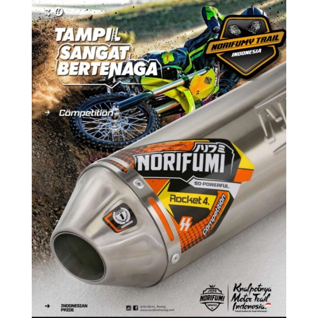 Jual KNALPOT RACING NORIFUMI ROCKET 4 KOMPETISI TERBARU PNP KLX, CRF ...