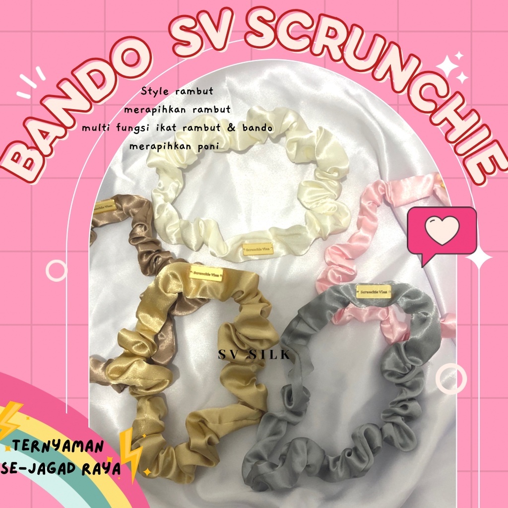Jual SCRUNCHIES BANDO ROYAL PRINCESS BANDO KERUT BANDO KOREA SILK SATIN ...