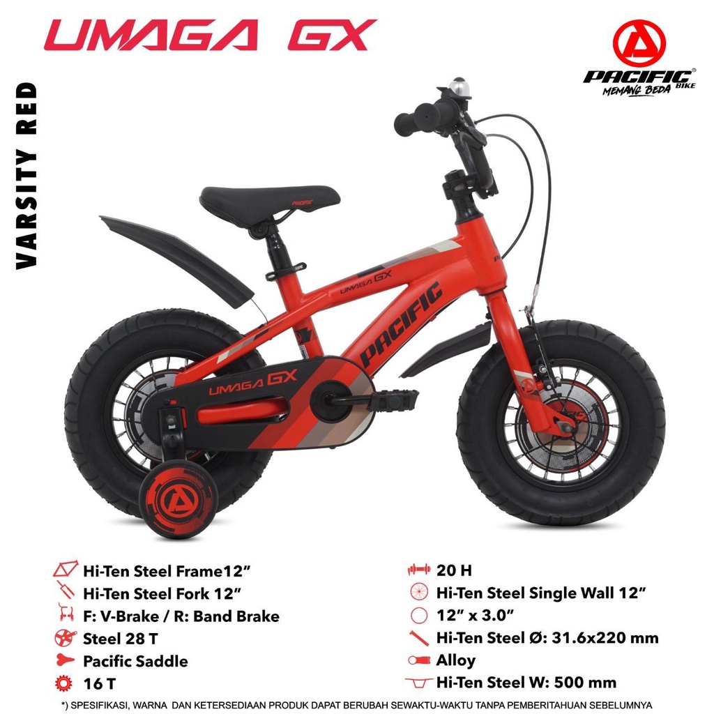 Jual SEPEDA ANAK 12 BMX / 12 inch UMAGA GX BAN BESAR 3.0 PACIFIC (2-4 ...