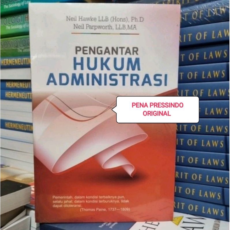 Jual BUKU PENGANTAR HUKUM ADMINISTRASI - NEIL HAWKE | Shopee Indonesia
