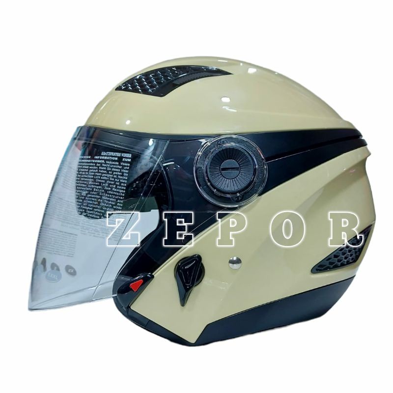 Jual Helm ZEUS ZS-610 Solid Ivory Cream Double Visor Original SNI DOT ...