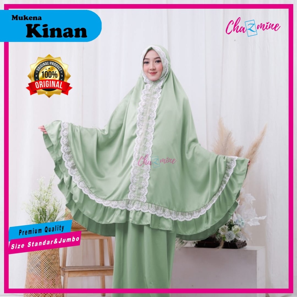 Jual Mukena Dewasa Jumbo dan Standar Kinan 2 Fungsi Mukenah Ponco Resleting Dagu By Chazmine ...
