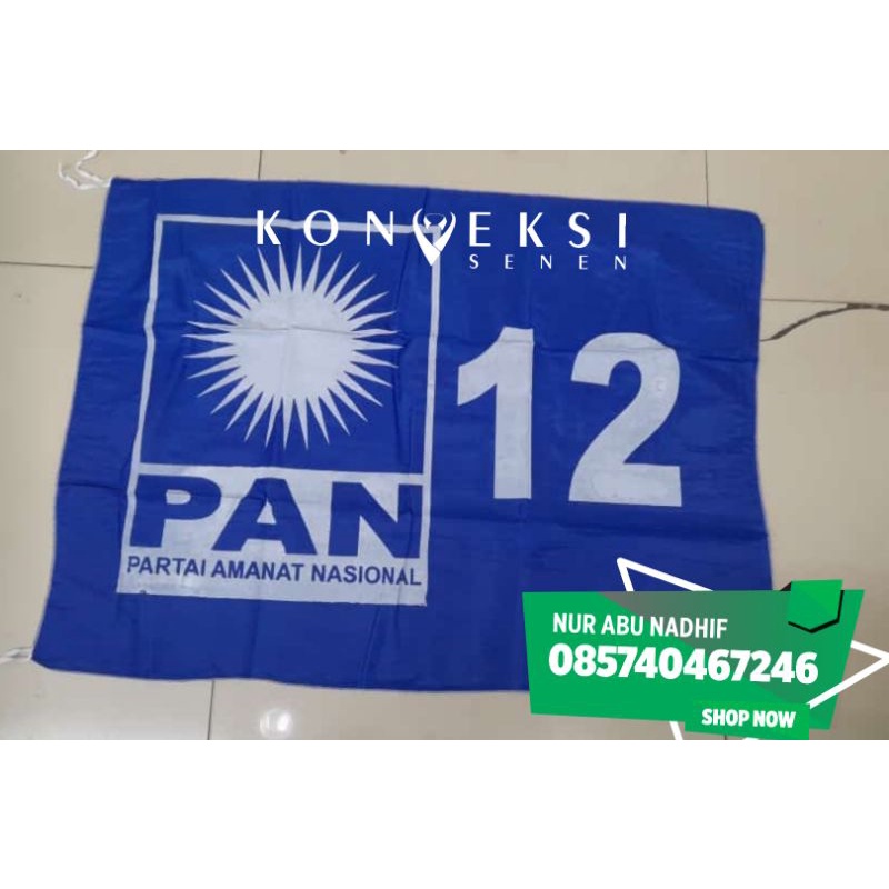 Jual bendera partai pan terbaru dengan nomor parpol 60 x 90 cm (isi100 ...