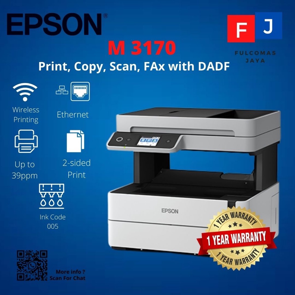 Jual Epson EcoTank Monochrome M3170 Wi-Fi All-in-One Ink Tank Printer ...