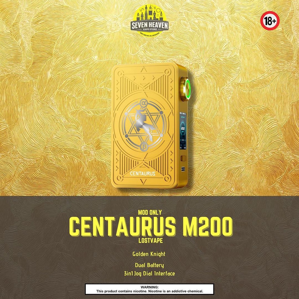 Jual CENTAURUS M200 - Golden Knight MOD By Lost Vape Authentic | Shopee ...