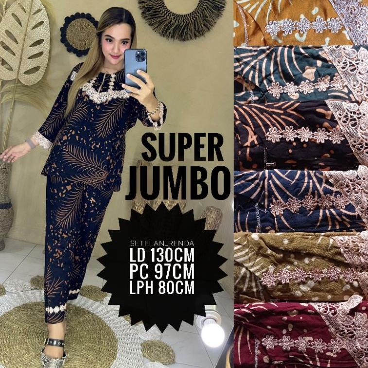 Jual [JUMBO] Setelan CPLP Daster Arab JUMBO Renda Motif Channel TGU ...