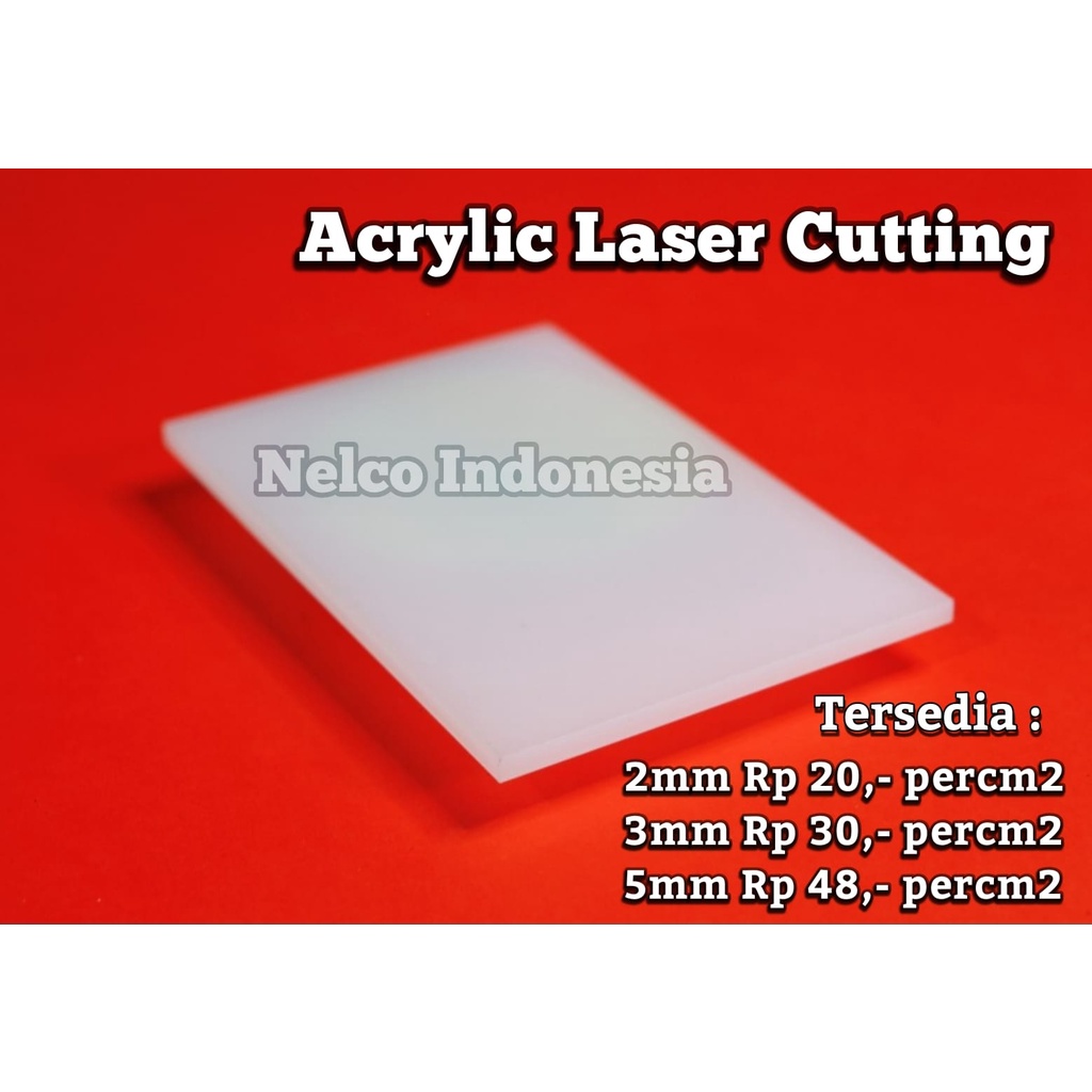 Jual Acrylic Akrilik Putih Susu Custom Laser Cutting Lembaran Potongan ...