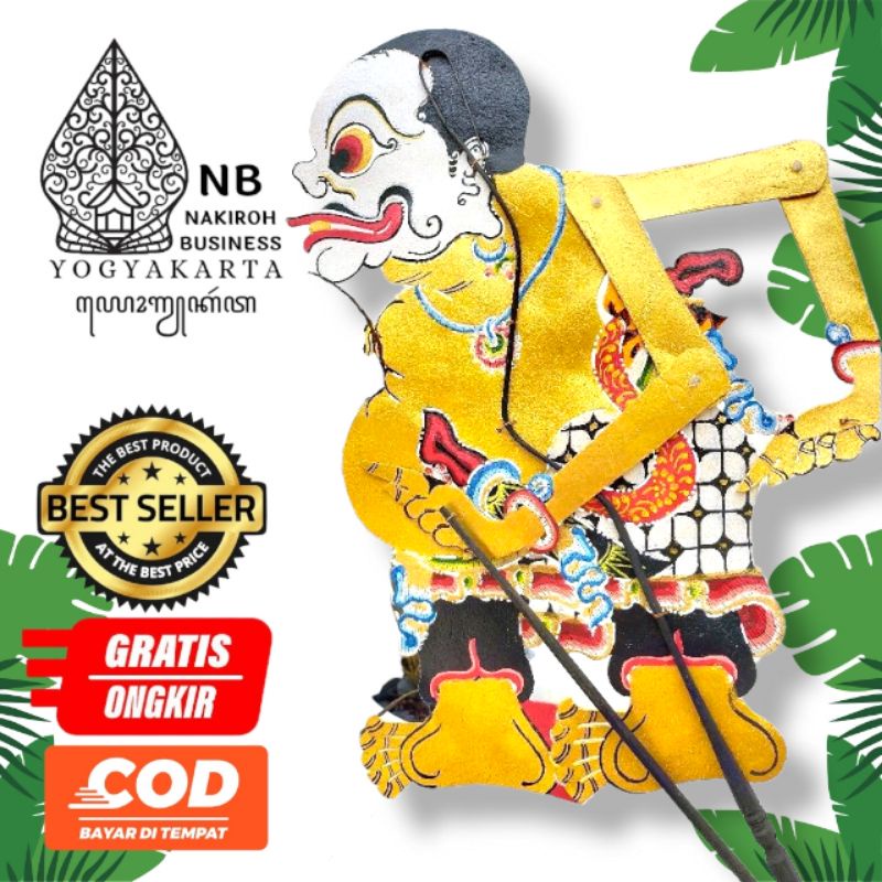 Jual Wayang Kulit Asli Bagong Ki Seno Emas Brom Alusan Ukuran Standar ...