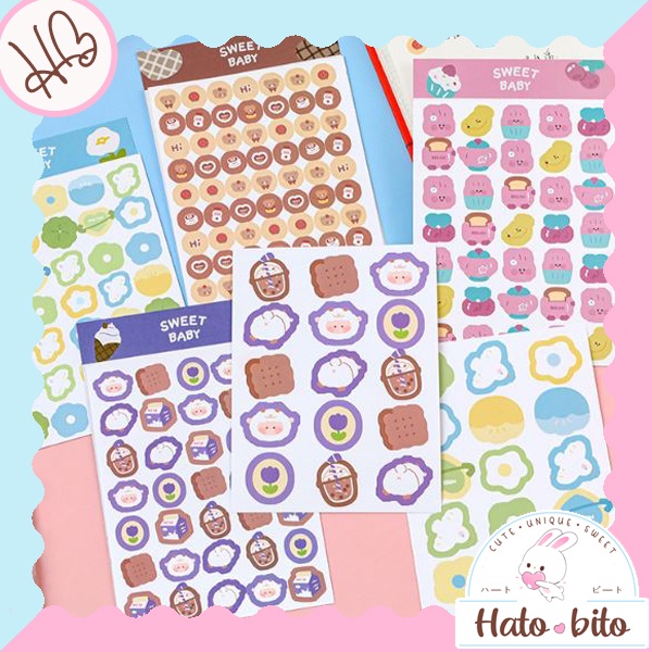 Jual 1 set isi 3 lembar sticker sweet baby lucu cute diy stiker deco ...
