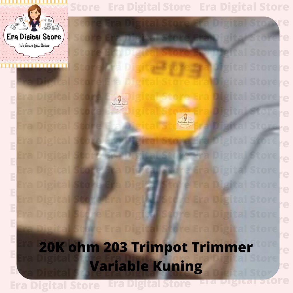 Jual 20K ohm 203 Trimpot Trimmer Variable Vertical Resistor (VR) Kuning ...
