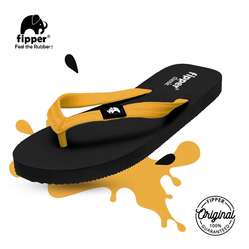 Jual FIPPER CLASSIC BLACK / ORANGE JAFFA - sandal jepit pria/wanita ...