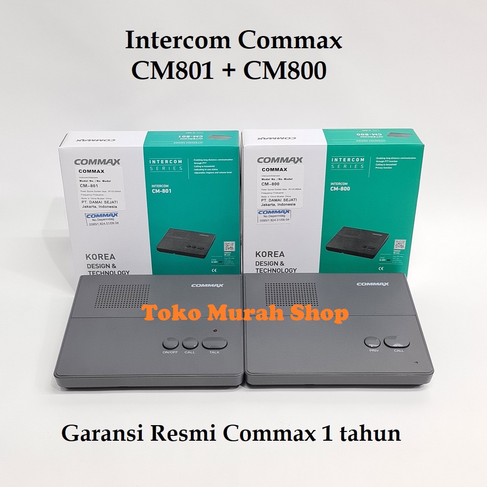 Jual Intercom Kabel Commax CM801+CM800 / Intercom 2 Arah Commax CM801 ...