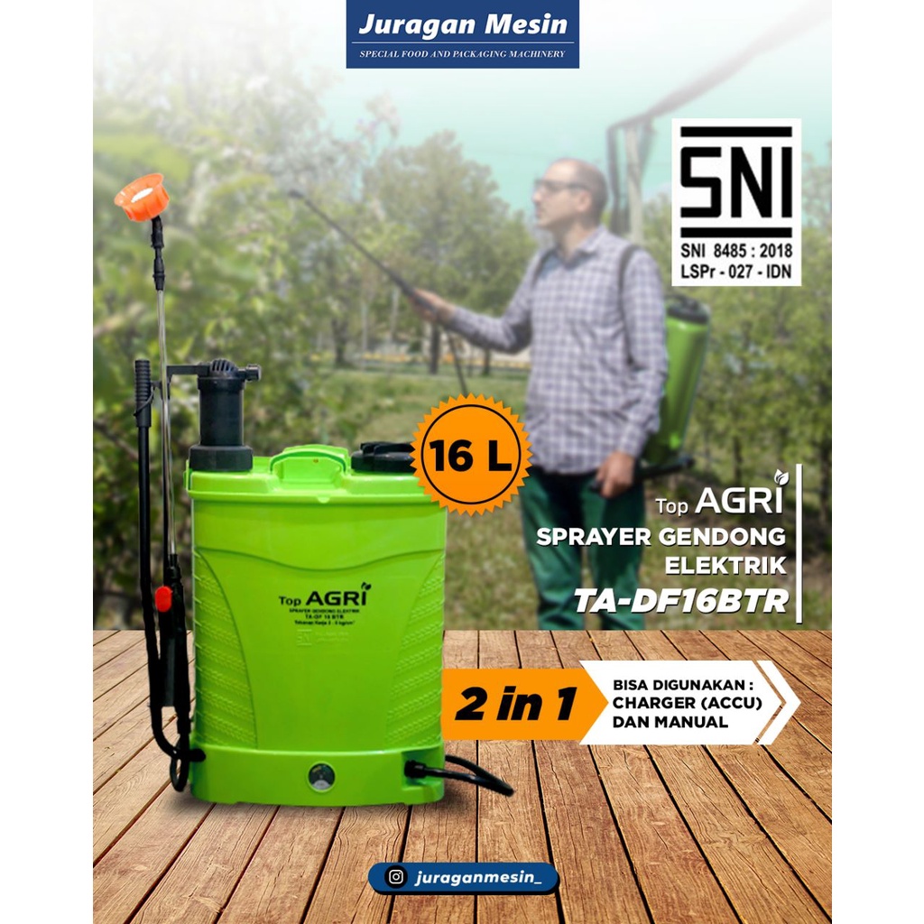 Jual NEW!! Tangki Semprot Hama TOP AGRI Knapsack Electric Sprayer ...