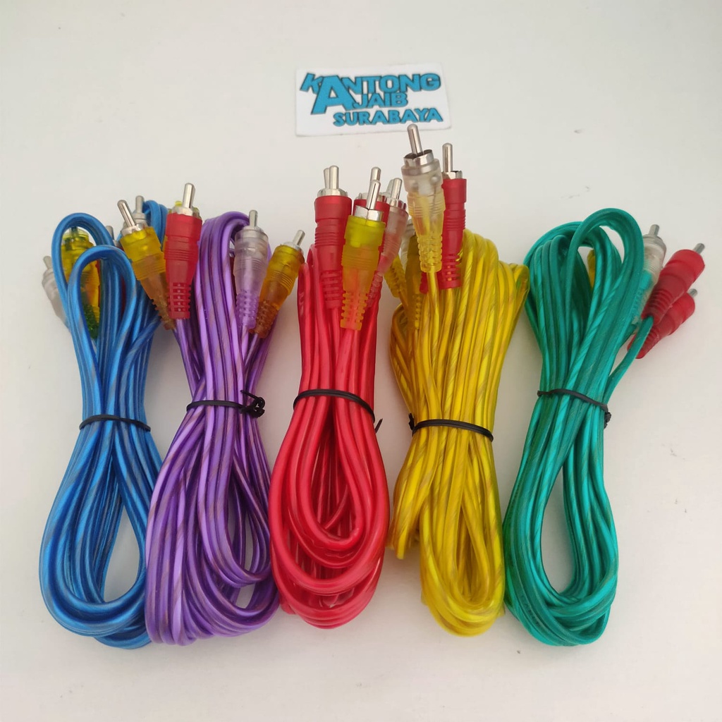 Jual Kabel 3 RCA to 3 RCA Transparan 1.5mtr Kabel AV Video Transparan ...