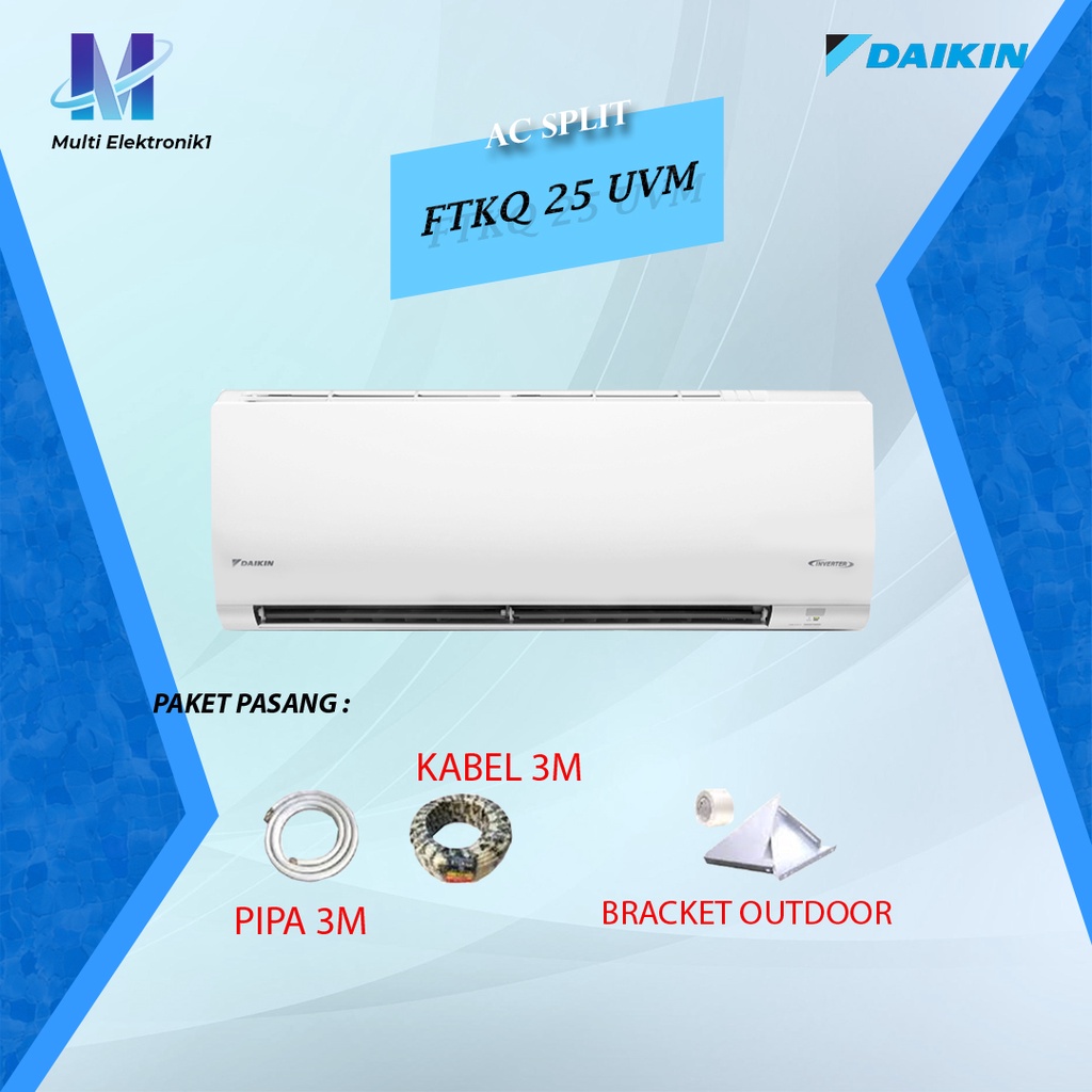 Jual AC Daikin Inverter Flazz 1 Pk FTKQ 25 UVM4 + Pemasangan | Shopee Indonesia