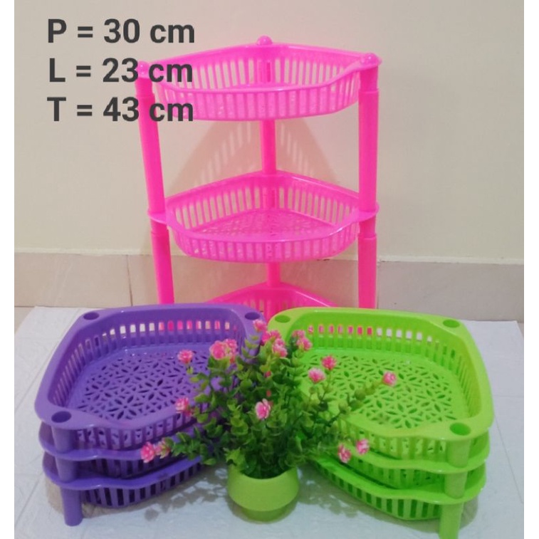 Jual Rak minion segitiga / rak segitiga serbaguna 3 susun / rak bumbu ...