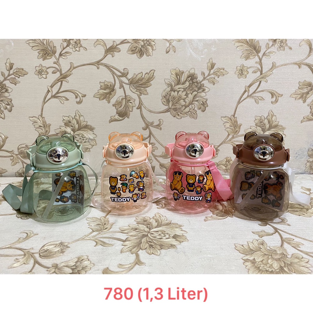 Jual Botol Beruang Polos 1.3 Liter Free Tali dan Sticker Unik Lucu ...